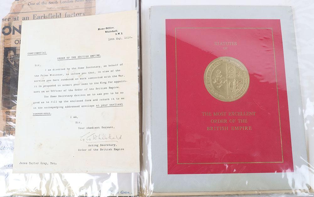 A folder containing various orders and papers of citations, including ...