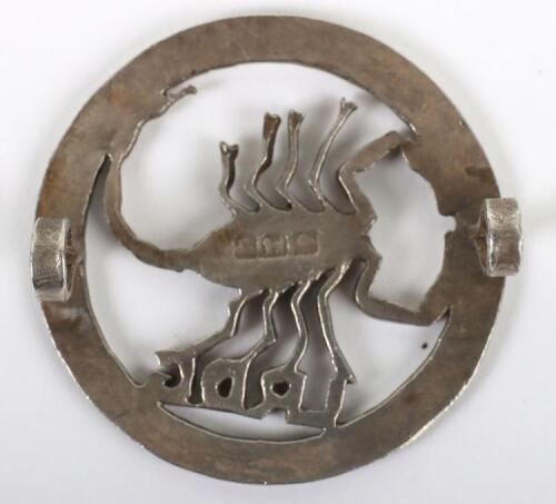 WW2 Cairo Made Silver Long Range Desert Group (L.R.D.G) Cap Badge