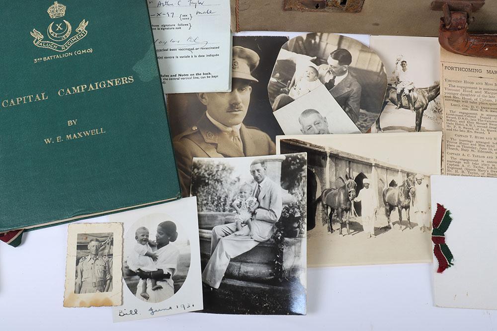 Grouping of Items Belonging to Lieutenant Colonel A C Taylor D.S.O ...