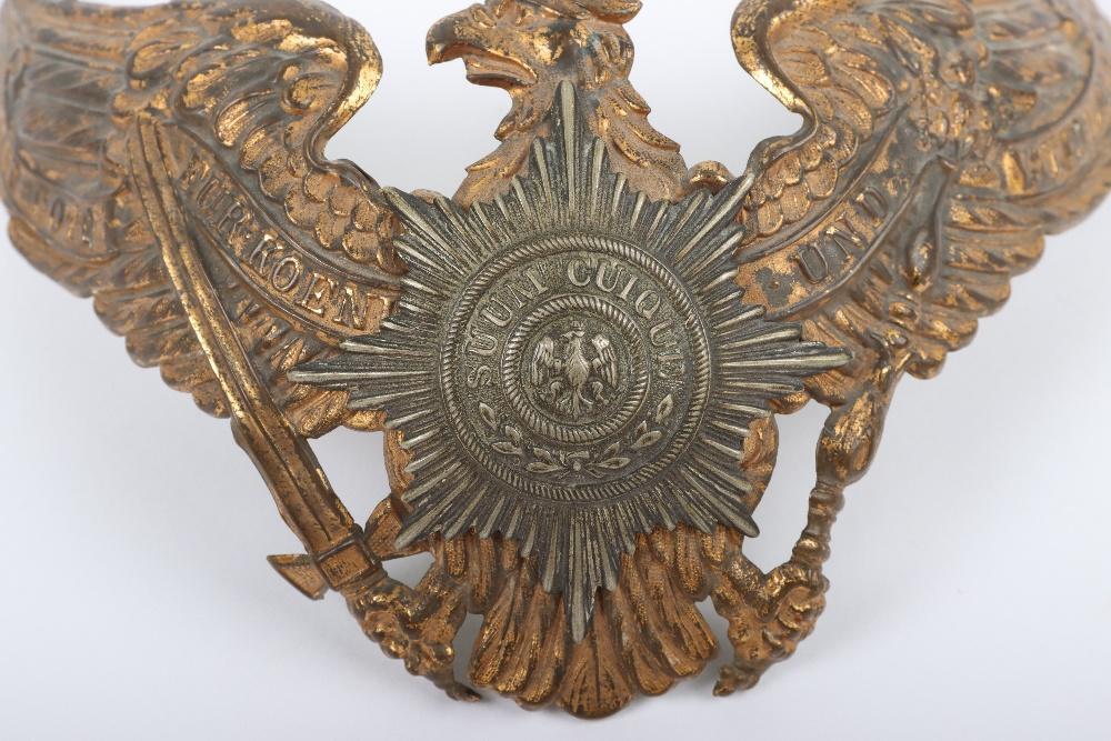 Imperial German Prussian Garde Enlisted Ranks Pickelhaube Helmet Plate