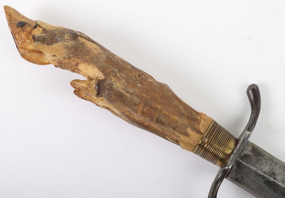 WW1 German Deer’s Foot Officers Trench Fighting Knife