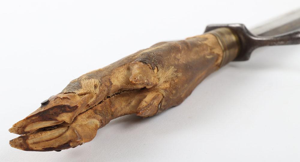 WW1 German Deer’s Foot Officers Trench Fighting Knife