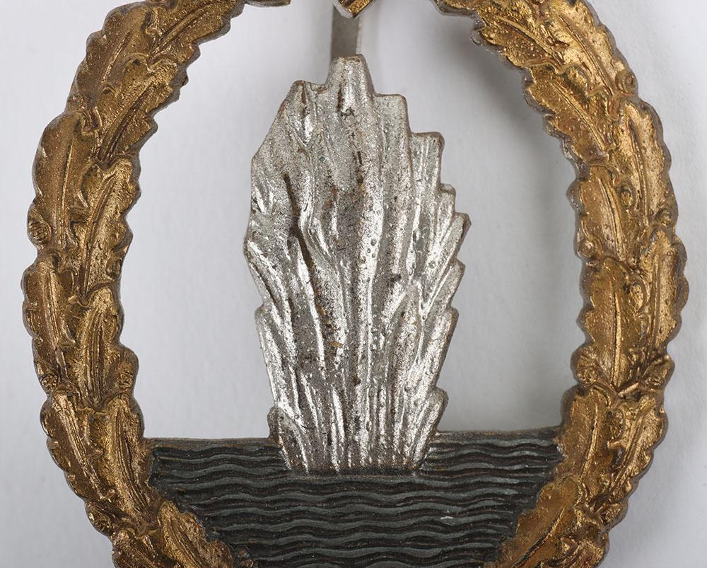 WW2 German Kriegsmarine Minesweeper War Badge by Wilhelm Hobacher, Wien