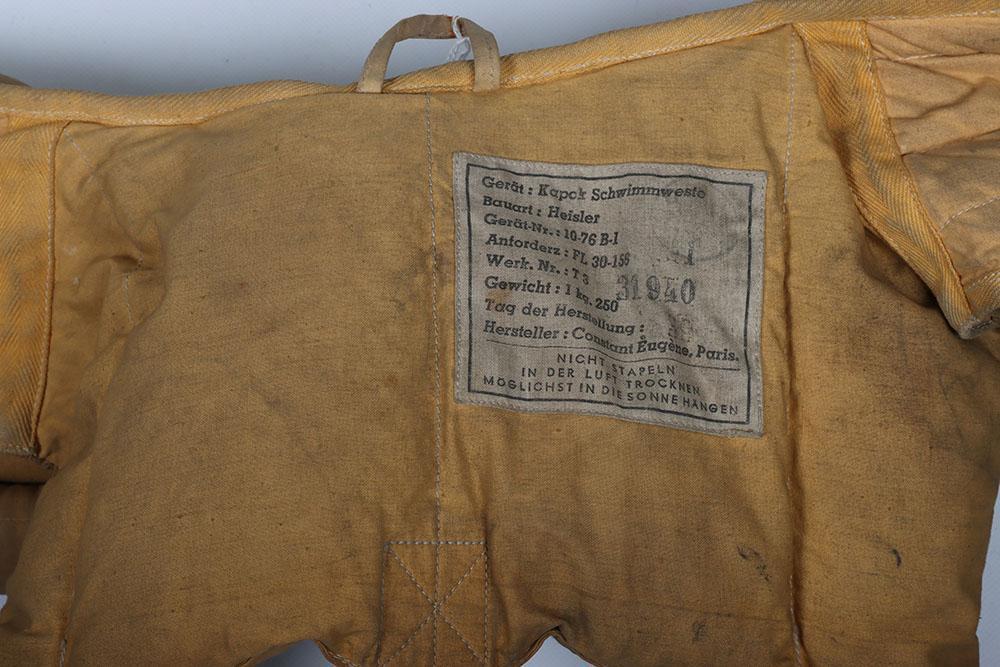 WW2 German Luftwaffe Kapok Mae-West (Schwimmweste)