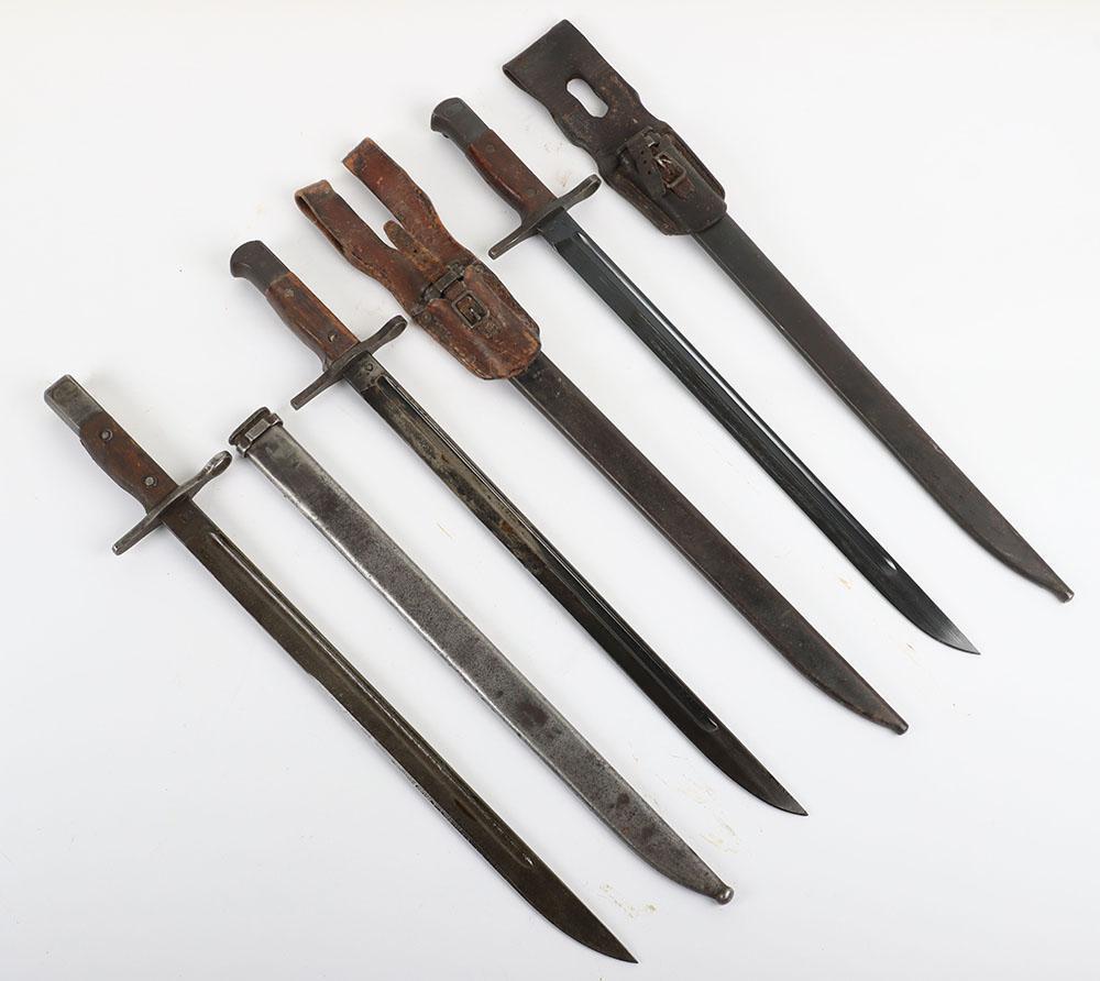 3x WW2 Japanese Type 30 Arisaka Bayonets