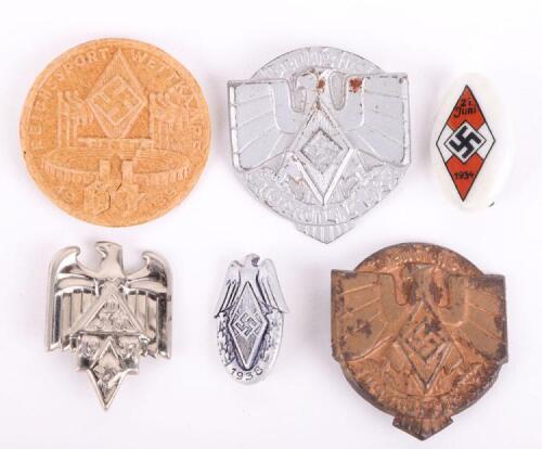 Grouping of Third Reich Hitler Youth Related Day Badges