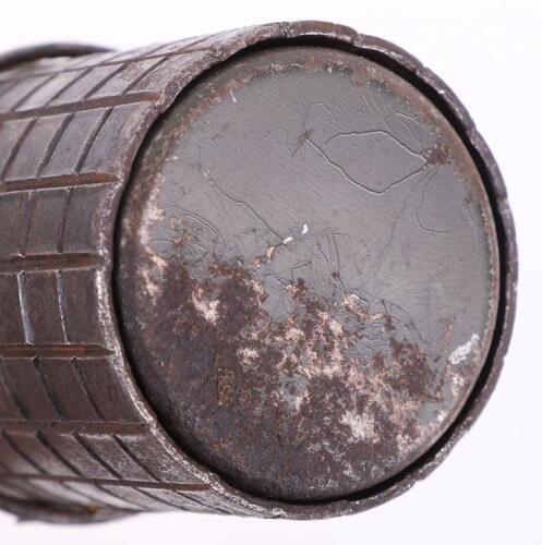 Rare Inert WW2 German Stick Grenade with Fragmentation Shrapnel Sleeve