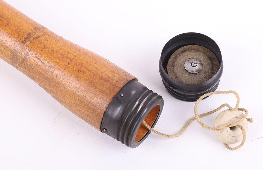 Rare Inert WW2 German Stick Grenade with Fragmentation Shrapnel Sleeve