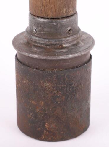 Rare Inert WW2 German Stick Grenade with Fragmentation Shrapnel Sleeve