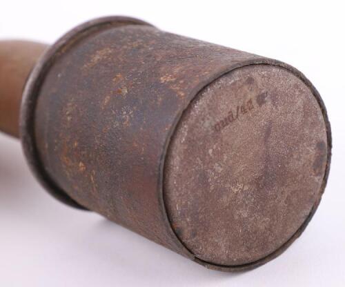 Rare Inert WW2 German Stick Grenade with Fragmentation Shrapnel Sleeve