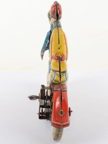 A rare and large George Levy Gely tinplate clockwork Motorbike with ...