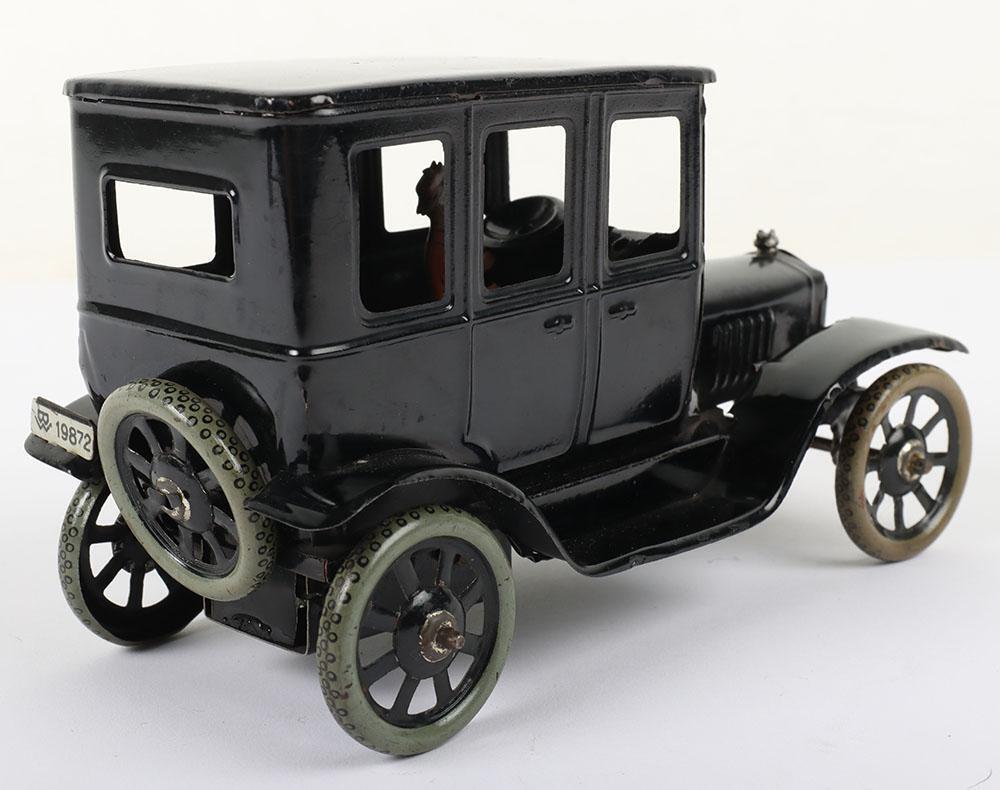 Bing tinplate clockwork Model T motor car, German 1920s