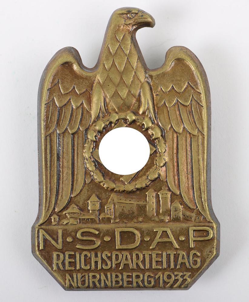 Third Reich NSDAP Reichsparteitag Nurnberg 1933 Day Badge