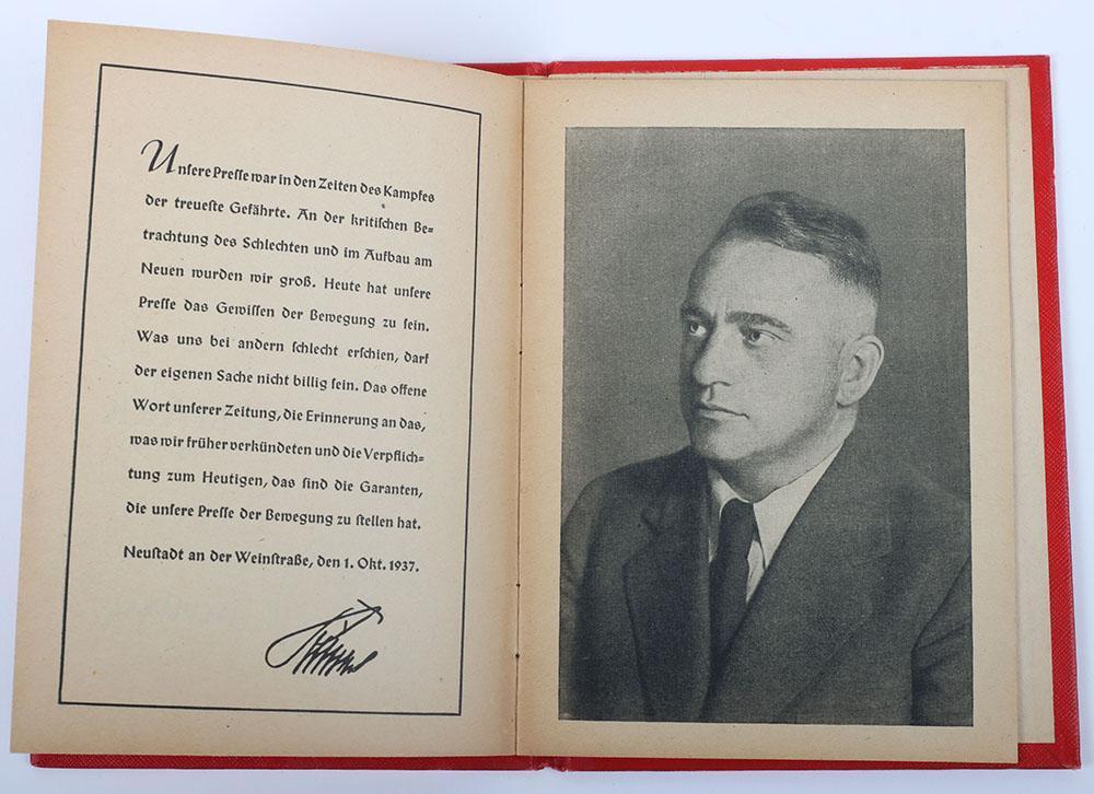 Third Reich NSZ Westmark Newspaper Book