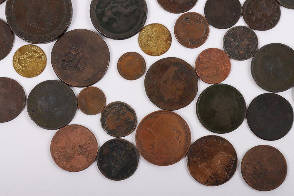 A good selection of 17th, 18th, 19th and 20th century GB copper coinage ...