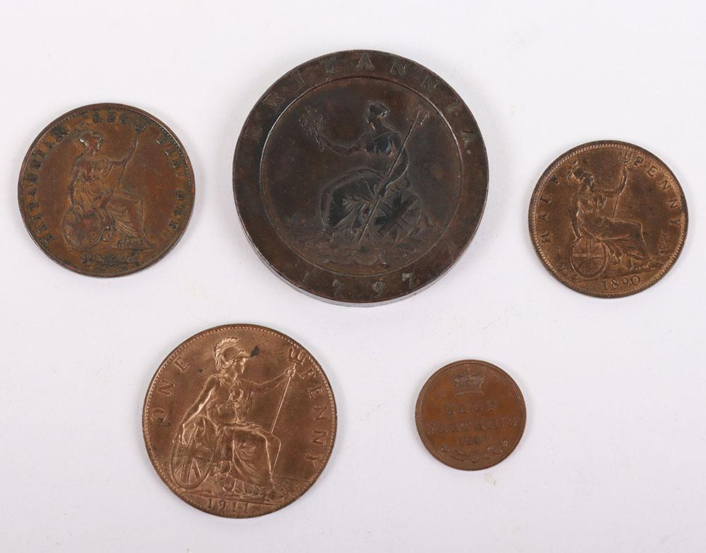 Various copper coinage of George III, Victoria and George V in high grade
