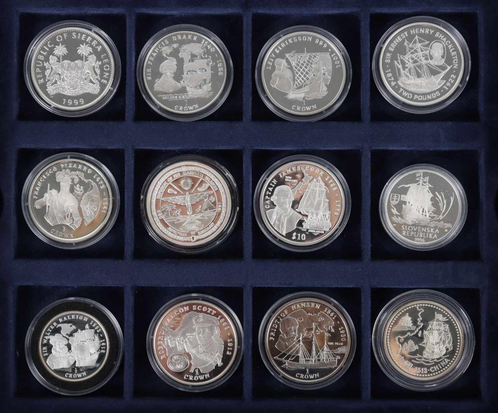 Ships and Explorers Commemorative Coin Collection, silver proof