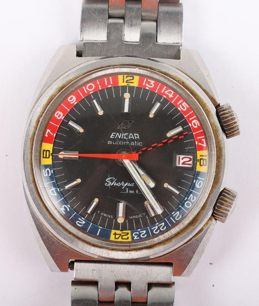 A Gentlemans Enicar Sherpa Jet Automatic wristwatch, circa 1970