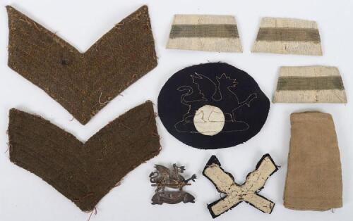 Grouping of East Kent (The Buffs) Regiment Badges and Insignia