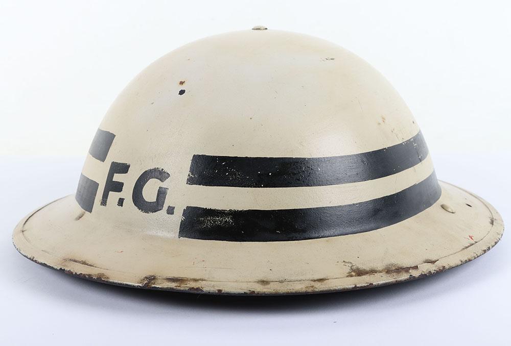 WW2 British Home Front Fire Guard Senior Leaders Steel Helmet