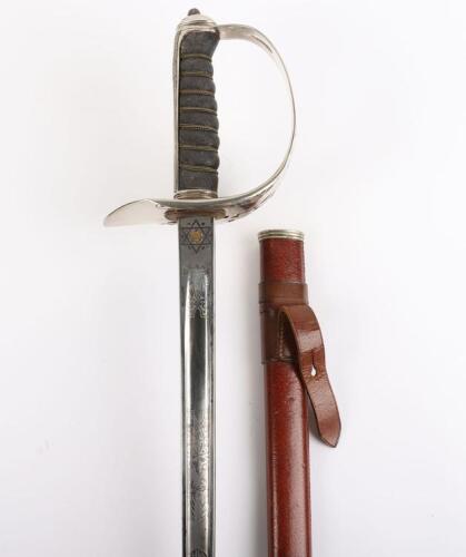 Rare Edward VIII 1895 Pattern Royal Engineers Officers Sword