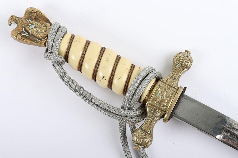 WW2 German Kriegsmarine Officers Dress Dagger by F W Holler Solingen