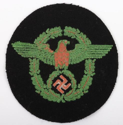 Rare WW2 German Police Panzer Unit Wrapover Tunic Arm Badge