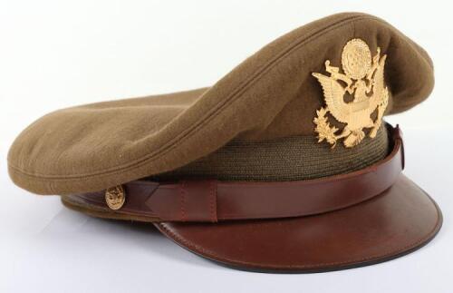 WW2 USAAF Officers Peaked 50 Missions Style Crusher Cap