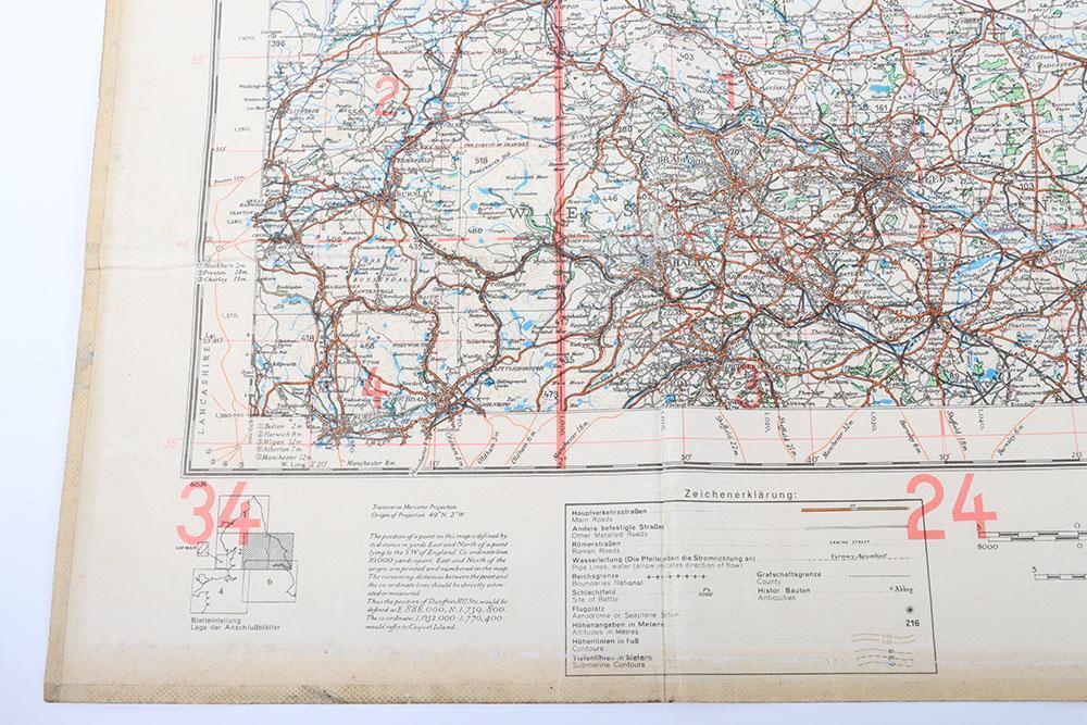 2x Luftwaffe Bombing Maps of the United Kingdom