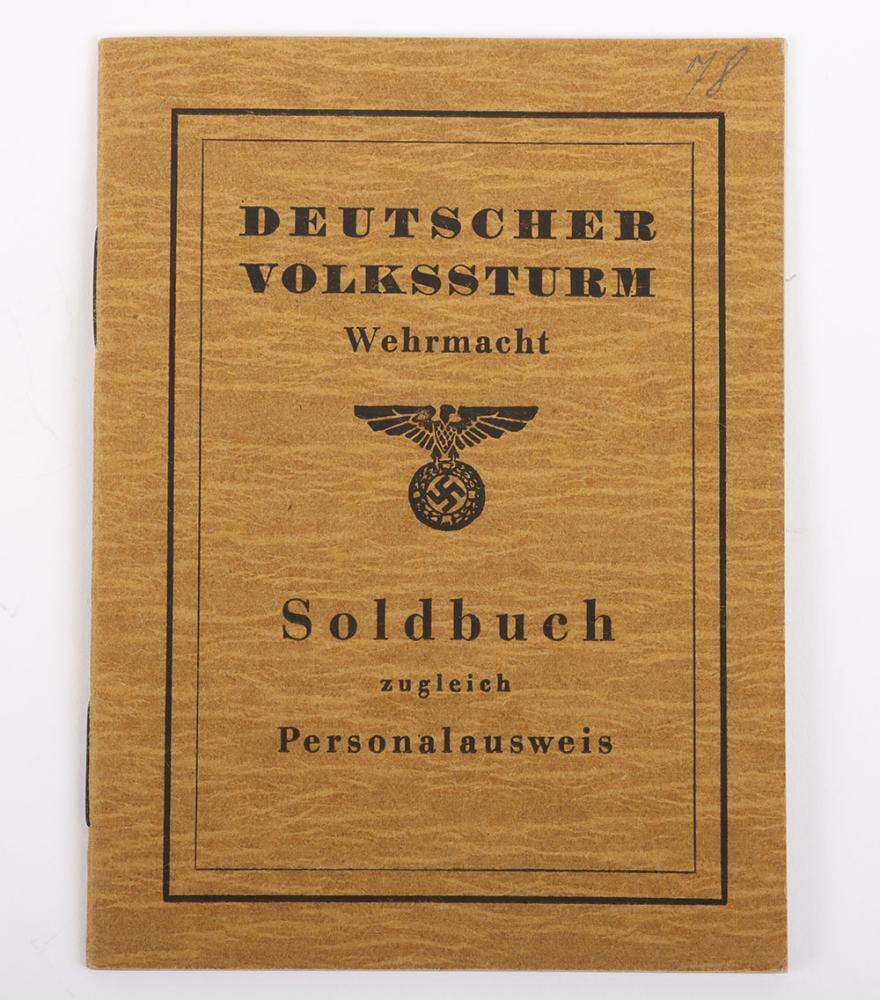 WW2 German Deutscher Volkssturm Soldbuch