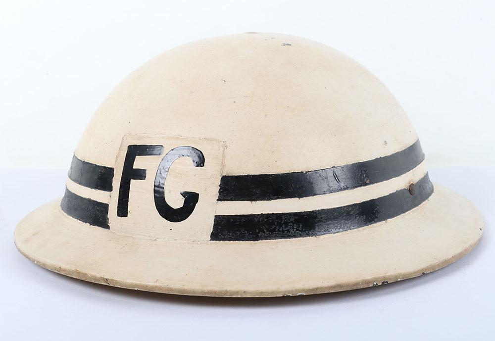 WW2 British Home Front Fire Guard Sector Captain Helmet