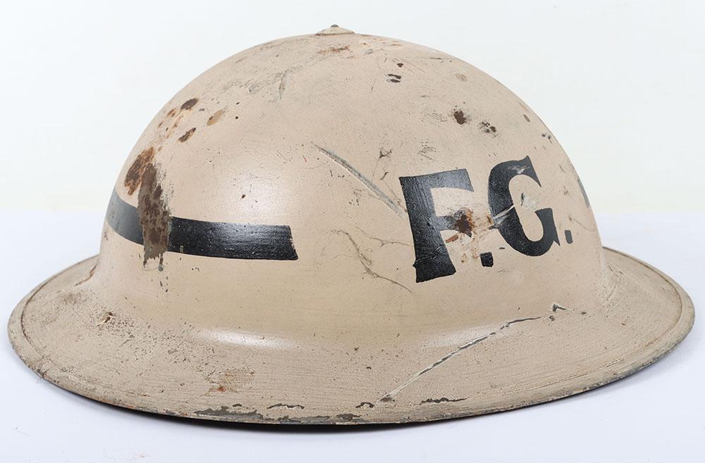 WW2 British Home Front Senior Fire Guard Officers Steel Helmet