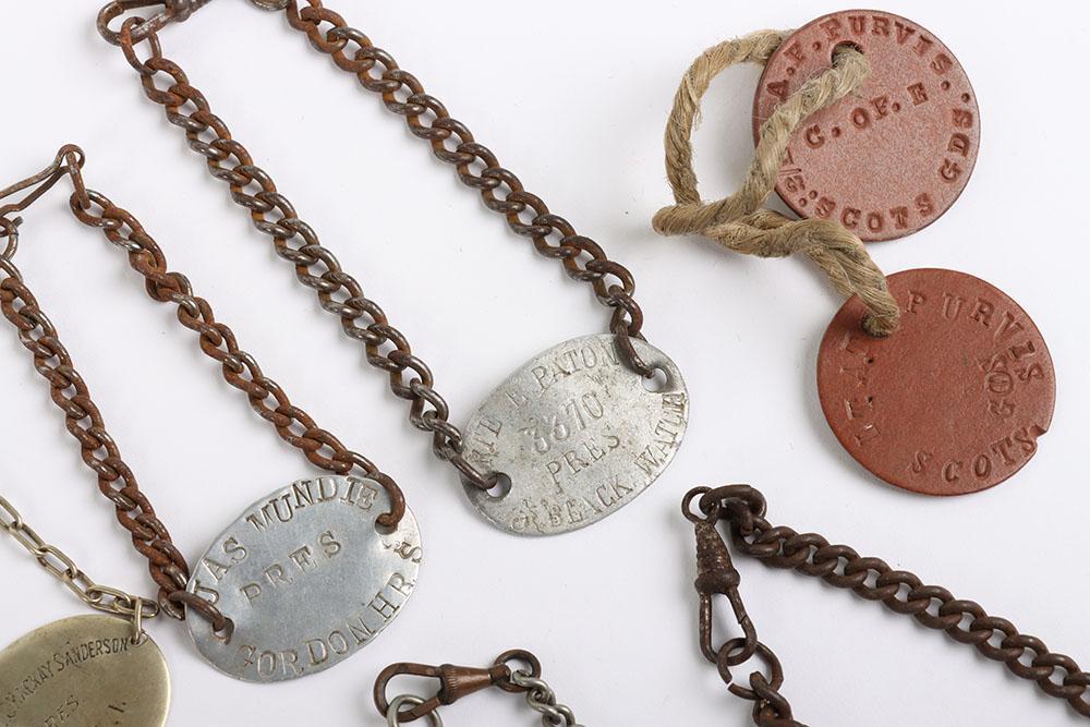 Grouping of WW1 Scottish Regiment Officers and Enlisted Ranks Identity ...