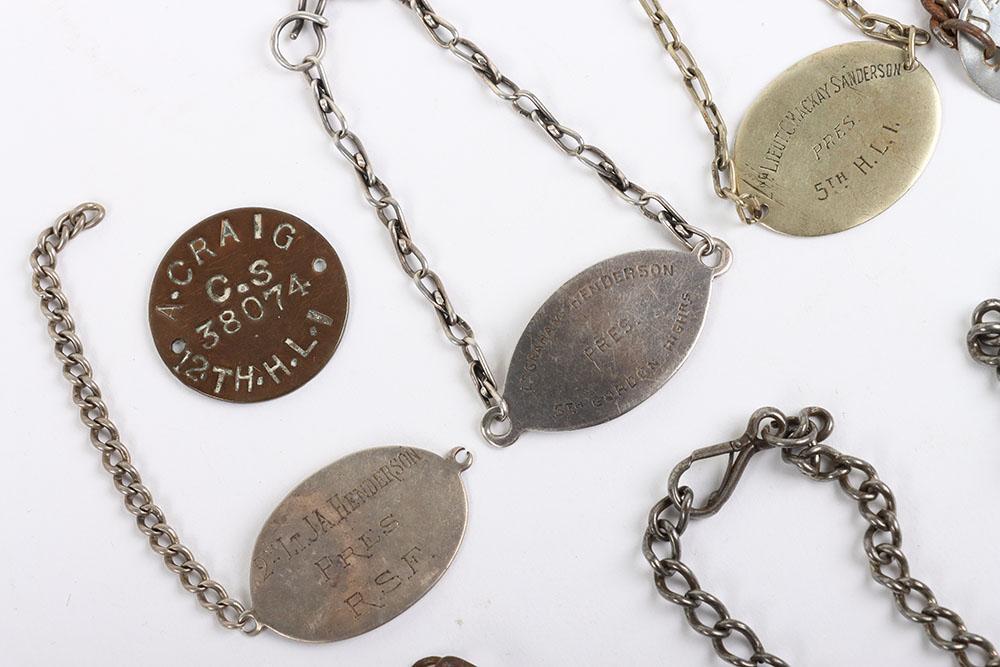 Grouping of WW1 Scottish Regiment Officers and Enlisted Ranks Identity ...