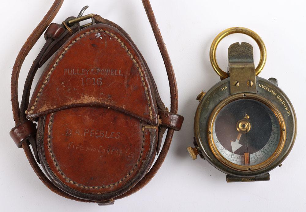 1916 Dated British Officers Compass Attributed to Acting Captain D A ...