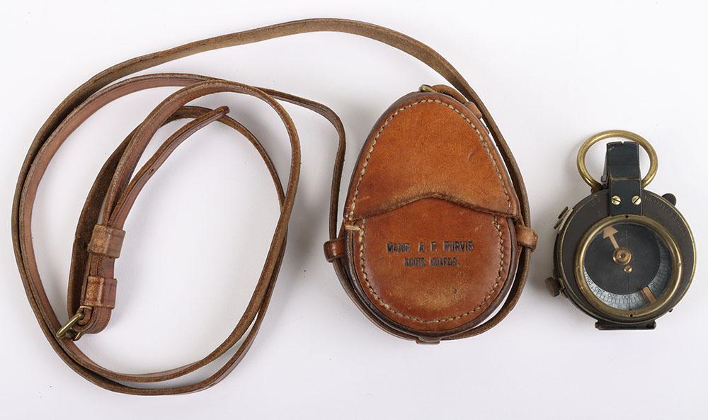 1918 Dated British Officers Compass Belonging to Major A F Purvis Scots ...