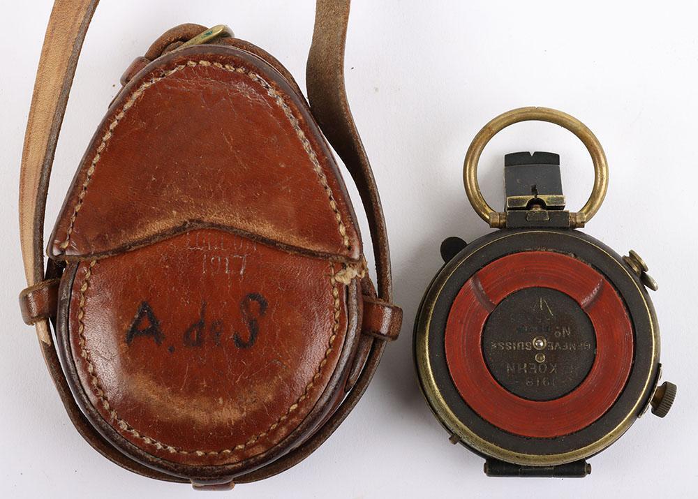 1918 Dated British Officers Compass Belonging to Major A F Purvis Scots ...