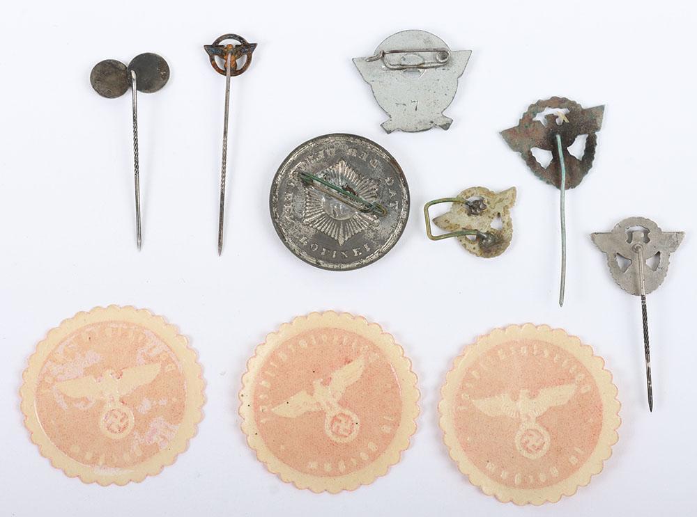 Grouping of Third Reich Police Pin Badges