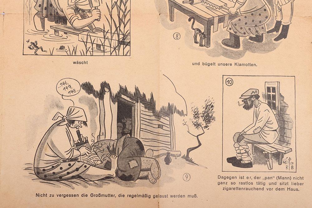 WW2 German 1944 Printed Cartoon