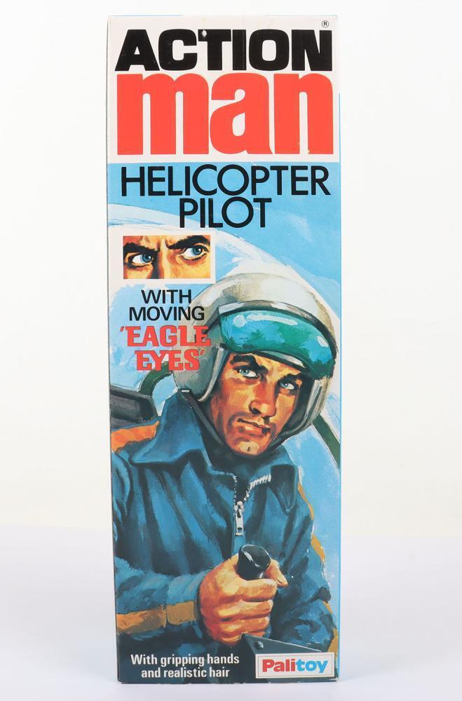 Palitoy Action Man Boxed Vintage Helicopter Pilot with moving ‘Eagle Eyes’