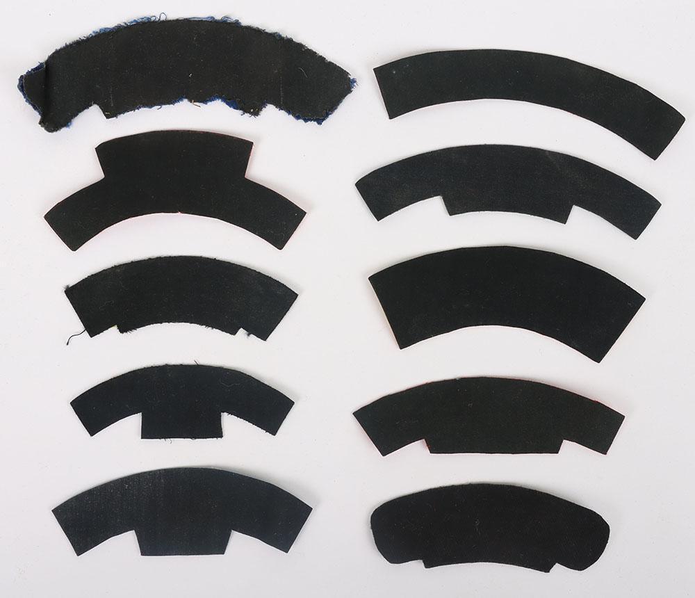 10x WW2 Canadian Printed Regimental Shoulder Titles