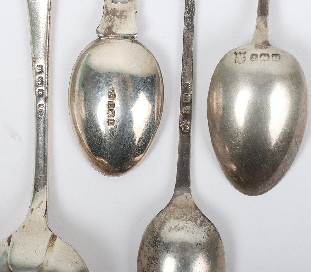 5x Indian Army Silver Regimental Spoons