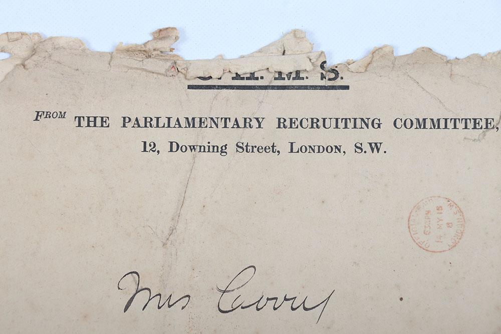 Original Envelope For WW1 Recruiting Posters