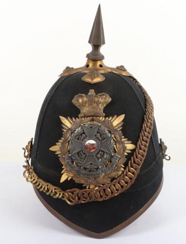 Victorian Border Regiment Officers Home Service Helmet