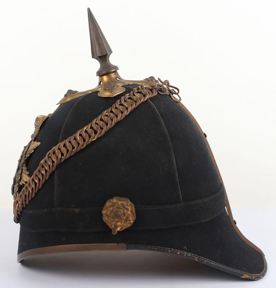 Victorian Border Regiment Officers Home Service Helmet