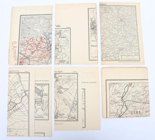 Small Grouping of WW1 German Maps of the Western Front