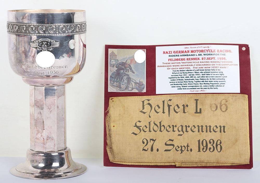 Third Reich NSKK Motorcycle Competition Trophy and Stewards Armband
