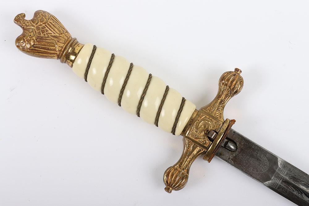 WW2 German Kriegsmarine Officers Dress Dagger by F W Holler Solingen