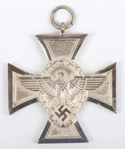 Third Reich Police 18 Year Long Service Cross