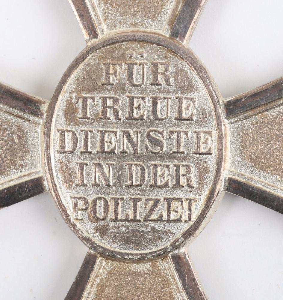 Third Reich Police 18 Year Long Service Cross